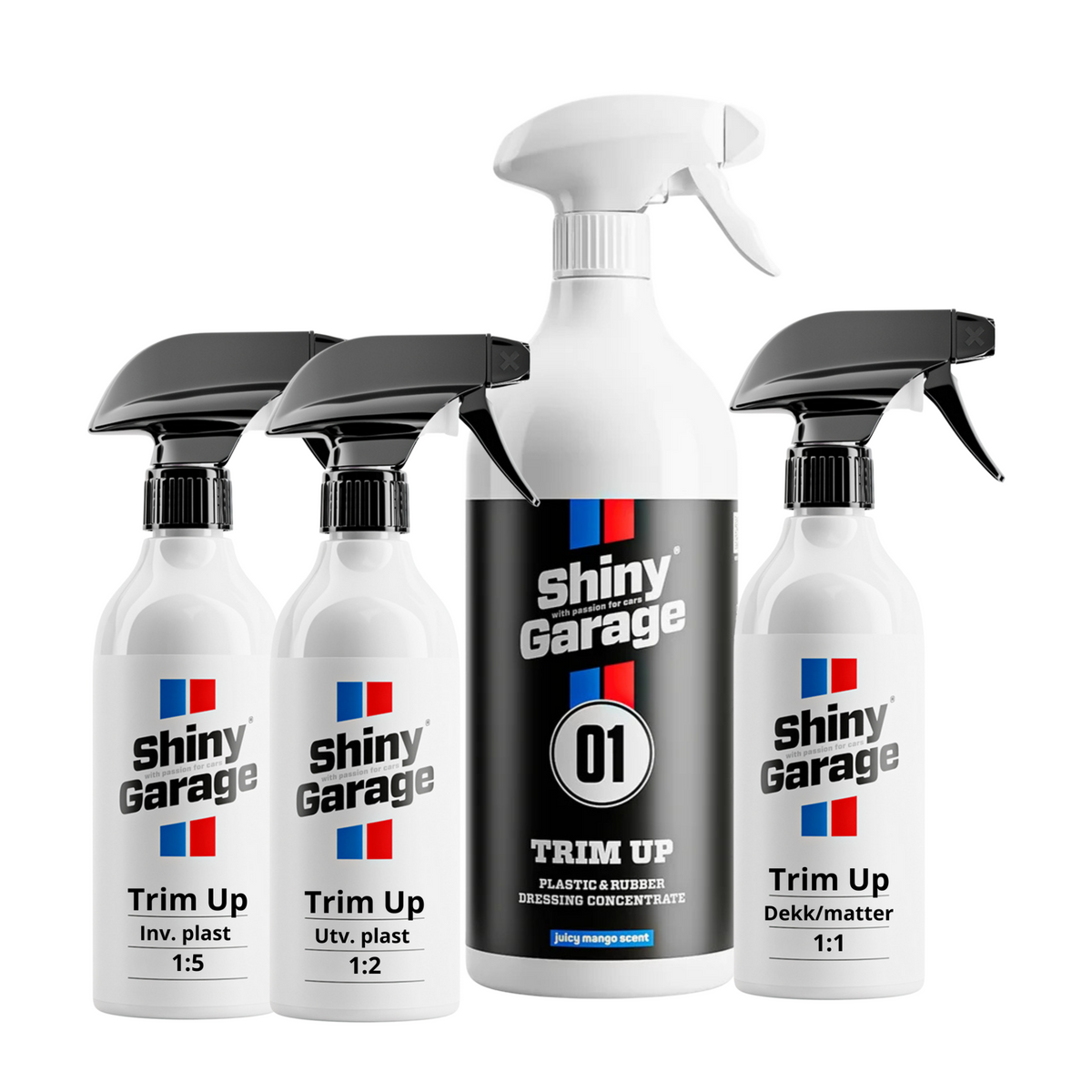 Shiny Garage Trim Up m/ 3 x 500ml sprayflasker. – DetailersLab